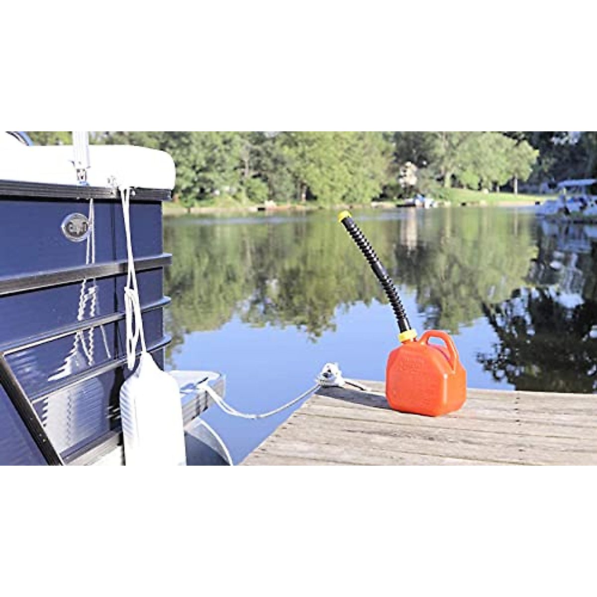 EZ-POUR B00YP3YTXM Gas Can Replacement Spout – Multi Use Deluxe Gas Can 1, 2, 5 Gallon Hi-Flo System with Extension, Gas Can Nozzle, Flexible Gas Can Spout for Jerry can
