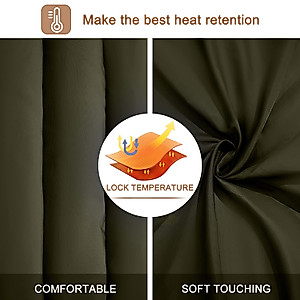 FARVALUE Mens Winter Coats Warm Puffer Jacket Thicken Winter Parka Padded Outwear with Hood Army Green Medium