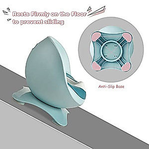 Costzon 2 in 1 Potty Training Seat, Potty Training Toilet w/Removable Potty Pot & Splash Guard, Real Toddler Potty w/High Backrest & Anti-Slip Pad, Egg-Shaped Toilet Trainer Seat for Girls Boys