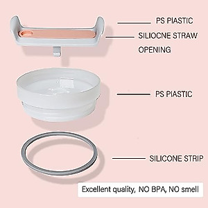 40oz Tumbler Lid for Stanley, Spill Proof Splash Resistant Tumbler Covers,Replacement cover for Stanley Cup Accessory(2 pack) (40oz, Green)