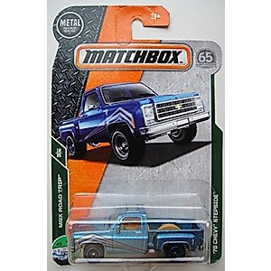 Matchbox ROAD TRIP, BLUE '75 CHEVY STEPSIDE 18/35 65TH ANNIVERSARY CARD