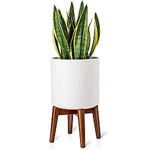 Mkono Plant Stand Mid-Century Modern Indoor (Plant and Pot NOT Included) Flower Holder Home Decor, Brown