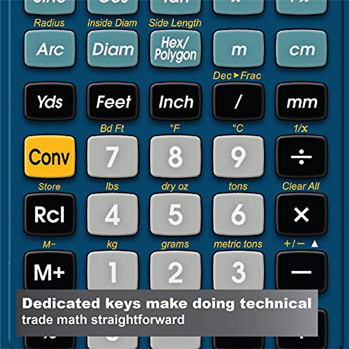 Calculated Industries 4400 TradesmanCalc Technical Trades Dimensional Trigonometry and Geometry Math and Conversion Calculator Tool for Tech Students, Welders, Metal Fabricators, Engineers, Draftsmen