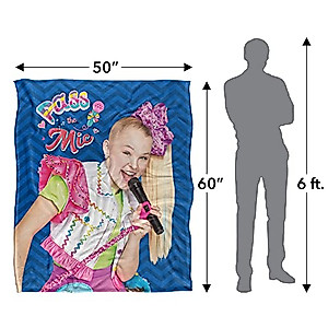 JoJo Siwa Blanket, 50"x60" Pass The Mic Silky Touch Super Soft Throw Blanket