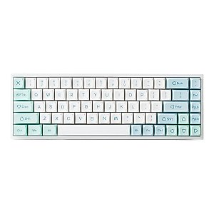YUNZII KC68 Hot Swappable Mechanical Keyboard 68-Key Gaming Keyboard, RGB Backlit for Mac/Win/Gamers (Gateron Black Switch, Mint)