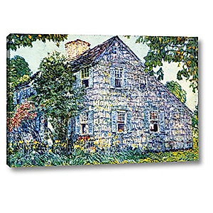 Old House, East Hampton by Frederick Childe Hassam - 16" x 24" Gallery Wrap Canvas Art Print - Ready to Hang