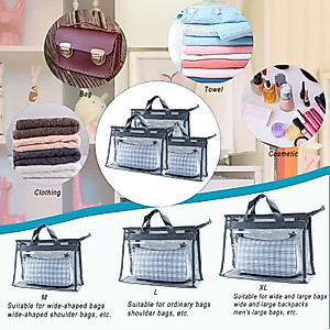 9Pcs Clear Handbag Storage Dust Cover Organizer Bags, Transparent Dustproof Purse Protector Storage Bag with Zipper Handles for Closet Shelf-3 Sizes (Grey)