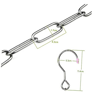 Cabilock 3pcs Portable Clothes Drying Rack Wall Mount Clothes Drying Rack Metal Clothes Rack Display Hanging Chain Metal Clothesline Hook Clothes Hangers Chain Stainless Steel Clothesline