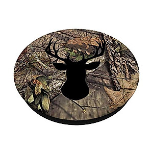 Outdoor Hunting Camouflage Gift with Deer Head realtree camo PopSockets PopGrip: Swappable Grip for Phones & Tablets