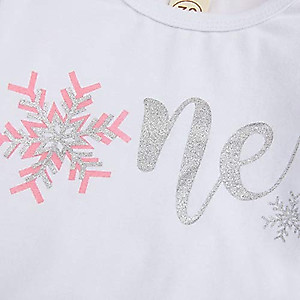 Baby Girl My 1st Birthday Outfit Long Sleeve Letter Print Romper + Tutu Skirt Leg Warmers with Headband 4pcs Clothes Set (Pink A, 12-18 Months)