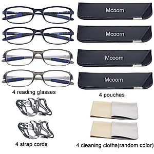 Computer Blue Light Blocking Reading Glasses(Flexible and Lightweight) UV Protection Readers Anti Eyestrain for Women Men