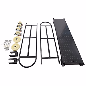 64.6Lx15.7H U-Boat Steel Cart, 2000lbs Capacity U-Boat Cart Steel, U-Boat Platform Truck Dolly, with Removable Handles, Six Wheels, for Warehouses, Storage Rooms, Transportation Facilities