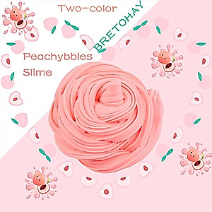 6 Pack Fruit Butter Slime,Peachybbies Watermelon Avocado Pineapple Slime Charms,Birthday Gift Slime Party Favors for Girls Boys