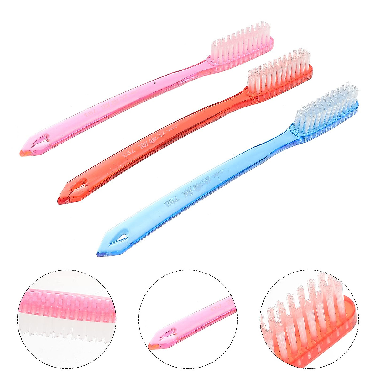 SUPVOX 6pcs Premium Manual Hard Bristles Toothbrush for Adult Teeth Stain Cleaning (Random)