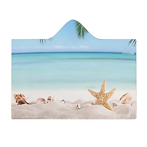 TaoYTao 40"x50" Women Summer Beach Blanket Hoodie, Foldable Wearable Funny Hooded Blanket Robe Cloak, Christmas Birthday Gifts Anniversary For Wife Girlfriend Women