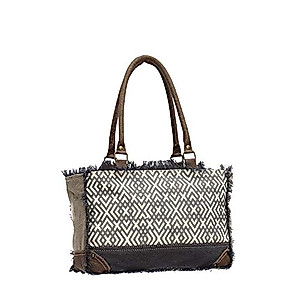 Myra Bag Sapphire Upcycled Canvas Handbag S-1322