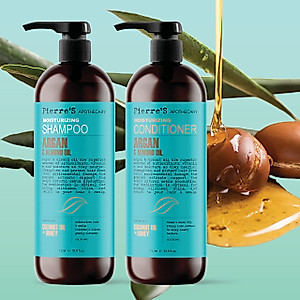 Pierre'S Apothecary Moisturizing Argan and Almond Oil Shampoo Hydrating and Conditioning Damaged Hair - 33.8 fl oz