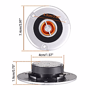 Facmogu 2PCS 3 Inch Silver Tweeter Speaker, RMS 15W 4 Ohm High Efficiency Mini Tweeter Speakers for Home Theatre, Car Tweeter Speaker for Car Audio System Accessories