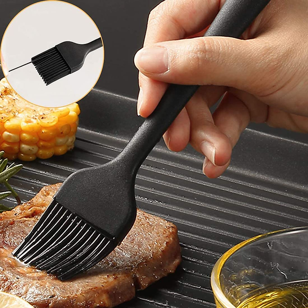 TuTuYa Air Fryer Rack for Ninja Dual Air Fryer DZ201/401 & Most 8Qt-10Qt, Air Fryers Accessories Include 1 Steam Grill Rack, 1 Skewer Rack, 1 Food Tongs, 1 Oil Brush, 1 Silicone Air Fryer Liner