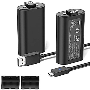 YCCSKY Controller Battery Pack for Xbox One/Xbox Series X|S, 2 X 1200mAh Rechargeable Battery Pack Play and Charge Kit for Xbox One X/S