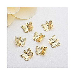 Hundred River Friendship Anchor Compass Necklace Good Luck Elephant Pendant Chain Necklace with Message Card (gold butterfly)