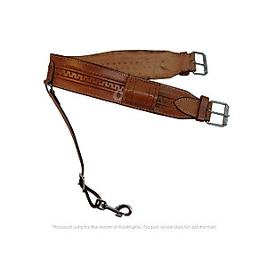 Back Cinch Snake Tooled Brown Leather Rear CINCHES Flank Western Horse Girth
