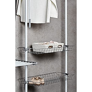 WENKO Storage Chromo White-Bathroom Basket, 28 x 19.5 x 12 cm