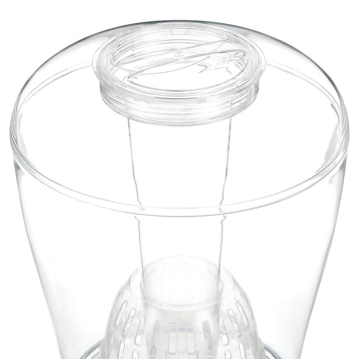 CreativeWare Beverage Dispenser With Ice Cylinder And Fruit Infuser, Clear