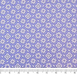 Singer Fabrics, 100% Cotton, White Flowers on Lavender, Precut, 2 Yard pre Cut