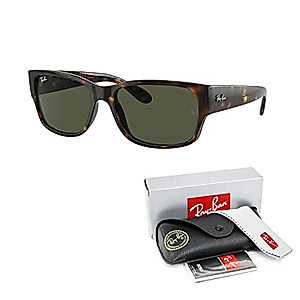 Ray RB4388 710/31 58MM Havana/Green Pillow Sunglasses for Men for Women + BUNDLE With Deisgner iWear Eywear kit