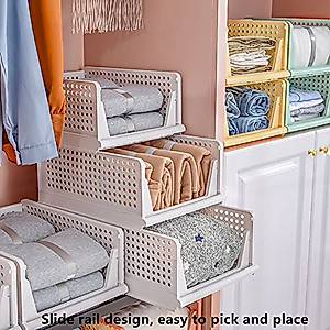 Closet organizers and storage Clothes Storage Bins, closet organizer stackable storage drawers for Office Bedroom Laundry Toys Organization (2 Pack)