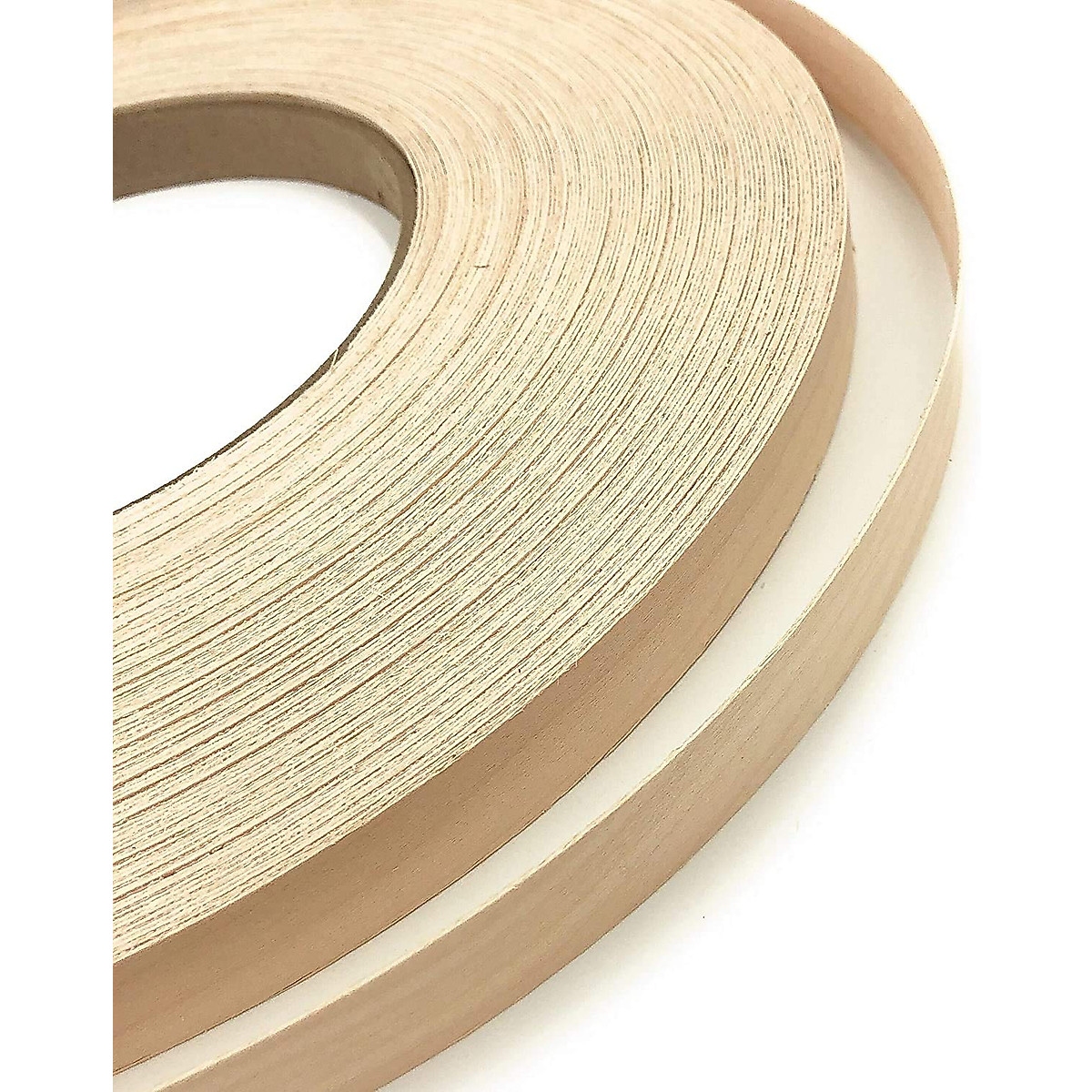 Edge Supply Maple 7/8" X 250' Roll Preglued, Wood Veneer Edge Banding, Iron on with Hot Melt Adhesive, Flexible Wood Tape Sanded to Perfection. Easy Application Wood Edging, Made in USA.