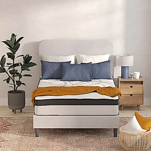 BizChair 12 Inch CertiPUR-US Certified Hybrid Pocket Spring Mattress, Full Mattress in a Box