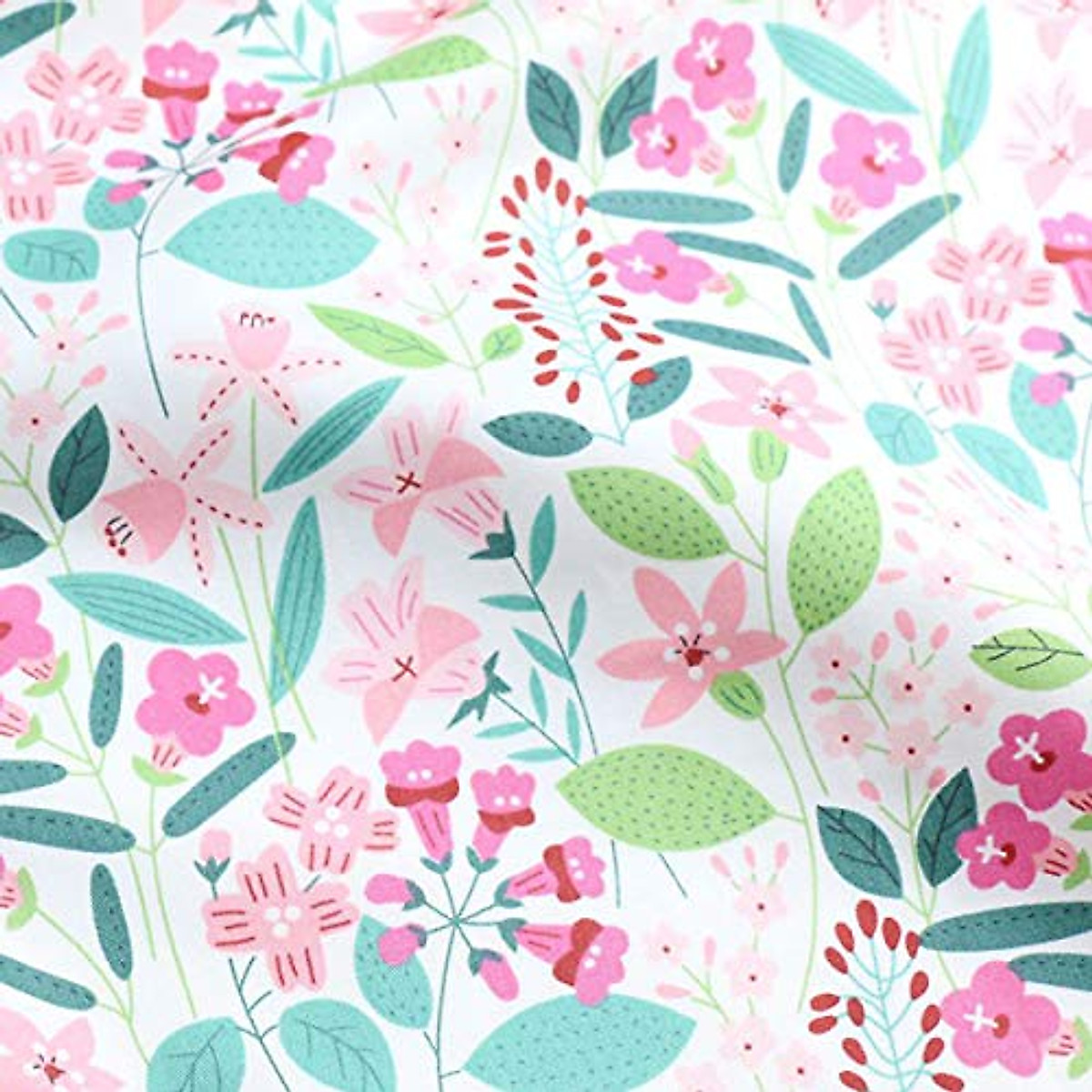 6 Pieces Cotton Fabric Squares Quilting Sewing Floral Pattern Precut Patchwork Fabric for Craft DIY Handicraft 15 x20"