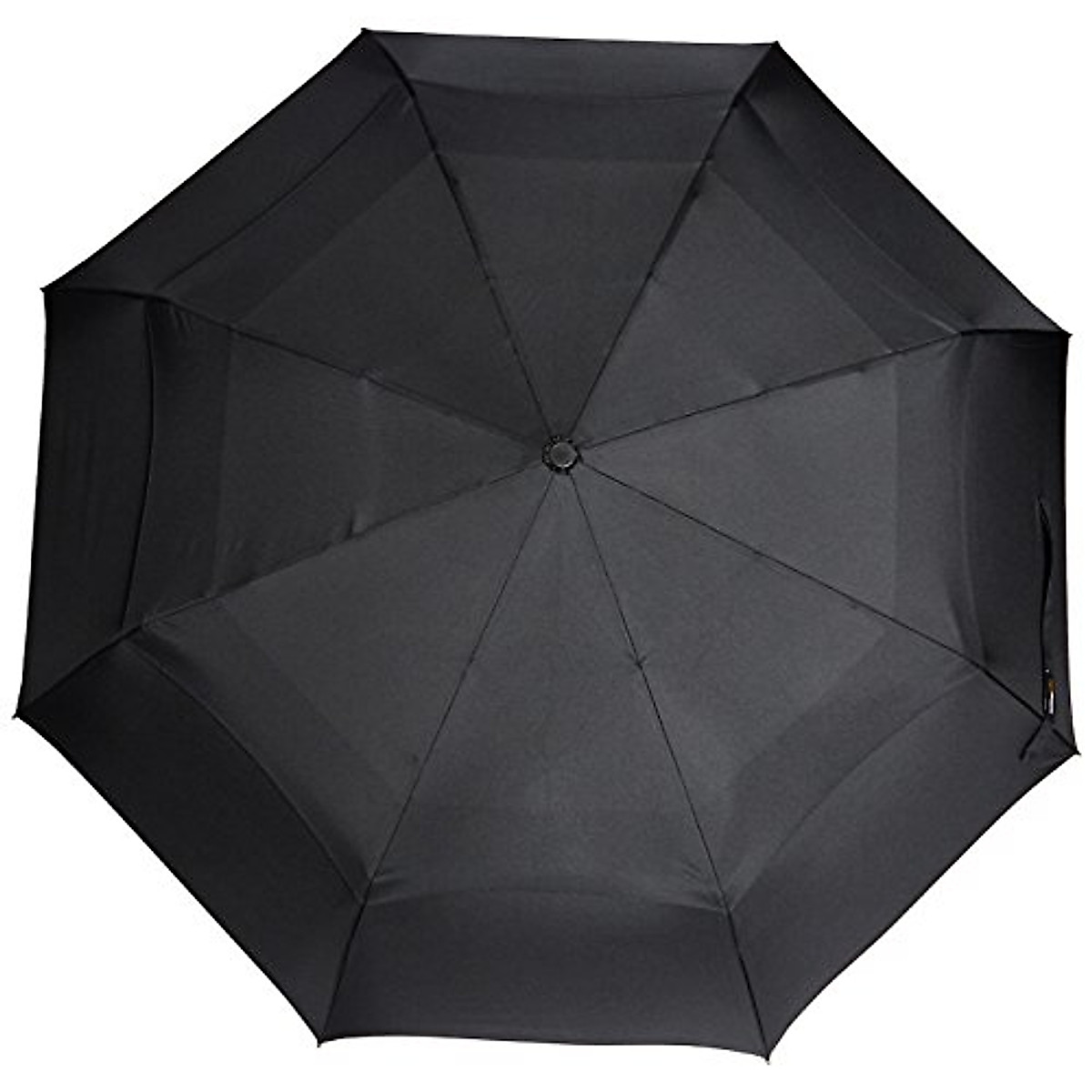 Amazon Basics Automatic Travel Small Compact Umbrella With Wind Vent, Black, One Size