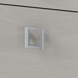 Bush Business Furniture Echo L Shaped Bow Front Desk with Mobile File Cabinet, 60W, Gray Sand