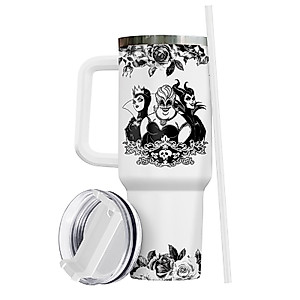 Christmas Gifts for Movie Lovers, Villains 40 oz Stainless Steel Tumbler With Handle, Witches Coffee Mug, Characters Cup, Christmas Tumbler With Lid Straw, Birthday Gifts