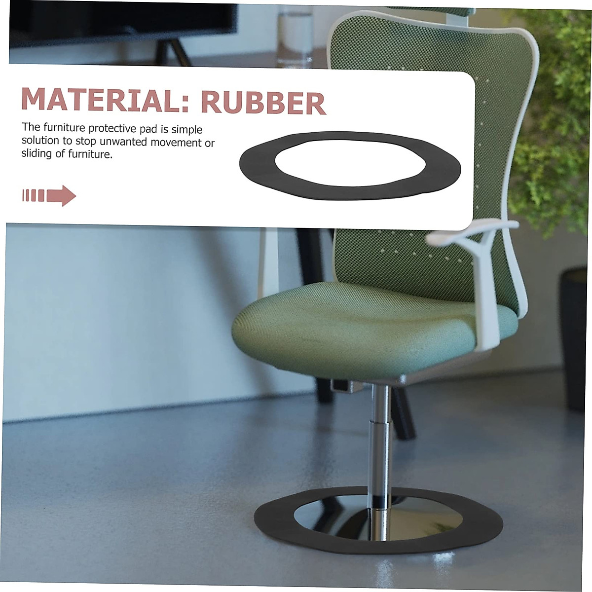 Zerodeko Anti-Slip Mat for Recliner Rubber Gripper Pad Pads for Swivel Chair Rubber Furniture Gripper Pad Recliner Rubber Pad Non Slip Furniture Pads Furniture Stoppers Round Floor Chair