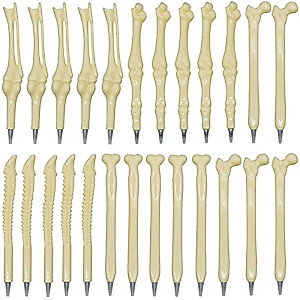 Maydahui 25PCS Bone Ballpoint Pen Creative Novelty Pens Black Ink for Halloween Artist Doctot Nurse School Office Party