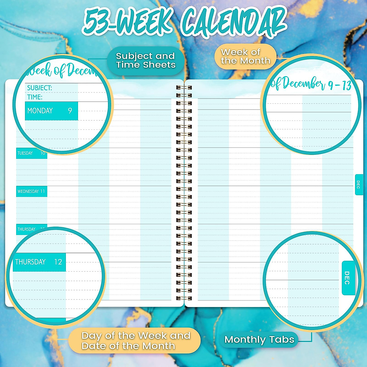 2024-2025 Teacher Planner - Teacher Lesson Planner 2024-2025, Academic Planner from July 2024 to June 2025, 9.8" x 7.7", Lesson Planner 2024-2025 Academic Year with Inspirational Quotes