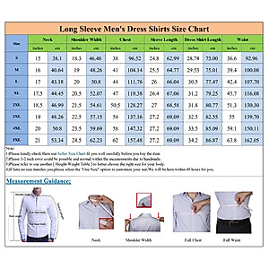 Wangyue Formal Dress Shirts for Men Green Slim Fit Long Sleeve Dress Shirt Men Casual Button Down Shirt Size L