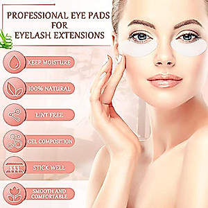 500 Pairs Under Eye Gel Pads Natural Eyelash Extension Gel Pads Patches Kit for Eyelash Extension Supplies Bulk Eyelash Extension Supplies Beauty Tools, Fit Most Eye Shape