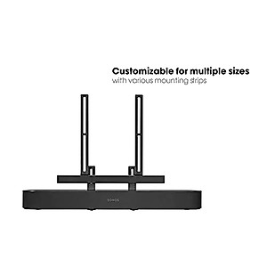 Vogel's SOUND 3550 soundbar mount | Also fits Bose Soundbar 500/700 | Sonos Arc/Beam/Playbar | Samsung | Sony | LG and JBL | mount for VESA 100 to 600 | Black | Max. 14.3 lbs (6,5 kg)