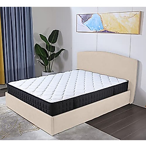 Rose Queen Mattress in a Box, 10 Inch Hybrid Mattress Queen Size with Memory Foam, Individual Pocket Springs for Motion Isolation, Medium Firm Queen Size Mattress, Bed in a Box, Strong Edge Support