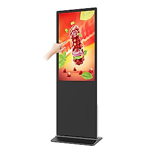 HUSHIDA 49 inch Windows System Commercial Floor-Standing Digital Signage Infrared Touch 1080p Full-View Display HD LCD Advertising Kiosk for Shopping Mall, Enterprise, Attractions