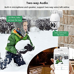 Funxwe 4G LTE Cellular Wireless 5MP 30X Optical Zoom Security PTZ Camera with SIM Card Slot, Two Way Audio Motion Alarm Auto Tracking, Color Night Vision