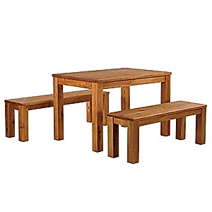 B.R.A.S.I.L.-Möbel TableChamp Dining Table Set Rio Eight Pine Chairs with Extensions Included Honey Solid Wood