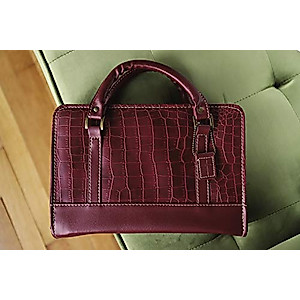 Reptile Leather Extra Large Wine Bible Cover