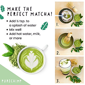 Matcha Green Tea Powder - 1.75 Ounces (50g) of Ceremonial Grade Japanese Matcha for Baking, Lattes and Smoothies - Regular