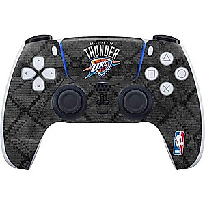 Skinit Decal Gaming Skin Compatible with PS5 Controller - Officially Licensed NBA Oklahoma City Thunder Dark Rust Design